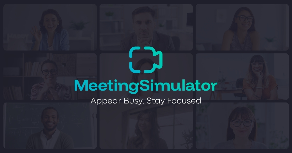 Virtual Meeting Simulator - Focus Time & Avoid Interruptions